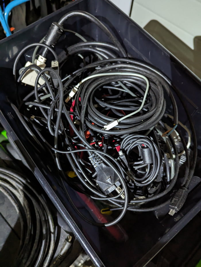 I used a cable from the box - 9GAG