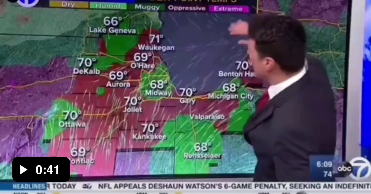 Weatherman discovers his monitor has a touch screen. immediately turns ...