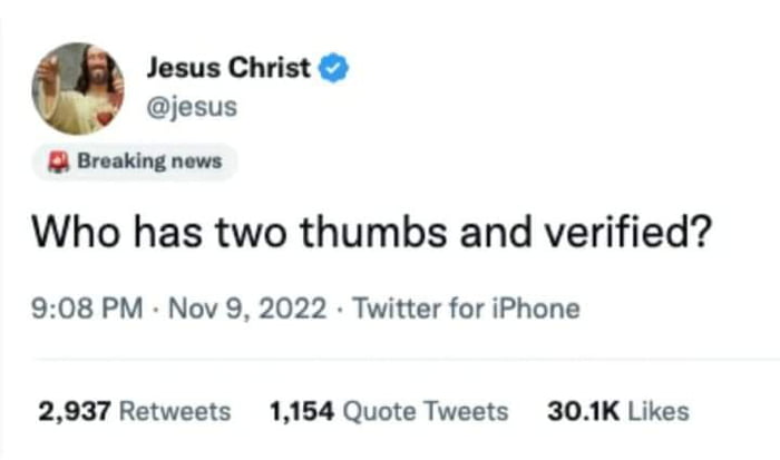 Jesus christ verified on twitter - 9GAG