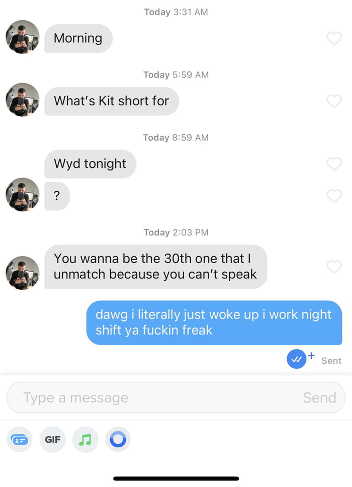He texted me good morning at 3 am - 9GAG
