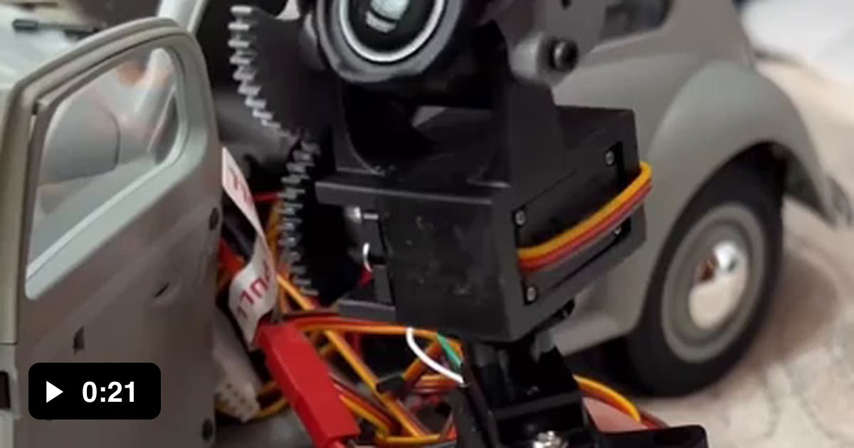 Tiny maneuverable camera in a RC car controlled by motion from VR ...