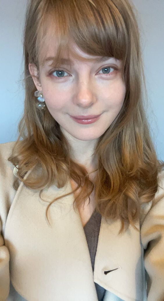 Just barely wearing any makeup and she still looks beautiful. She looks ...