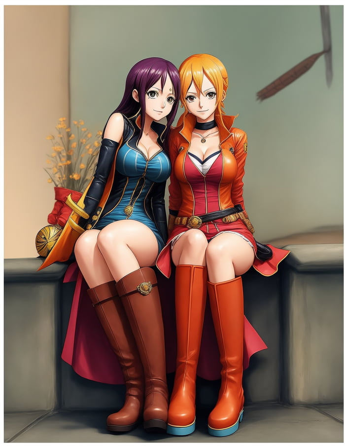 Robin and Nami posing - 9GAG