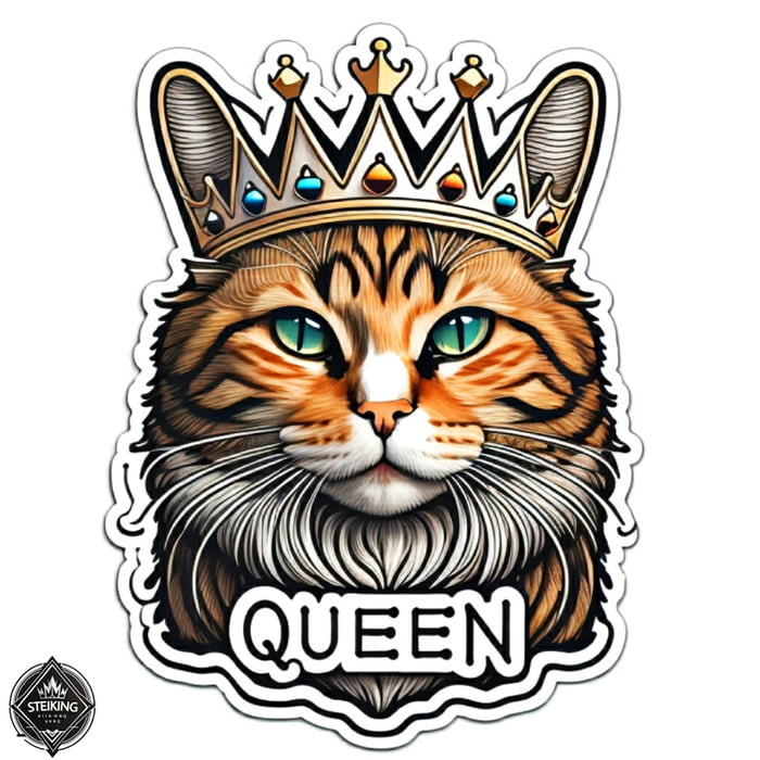 A cat wearing a crown with the caption "Queen/King of the house" # ...