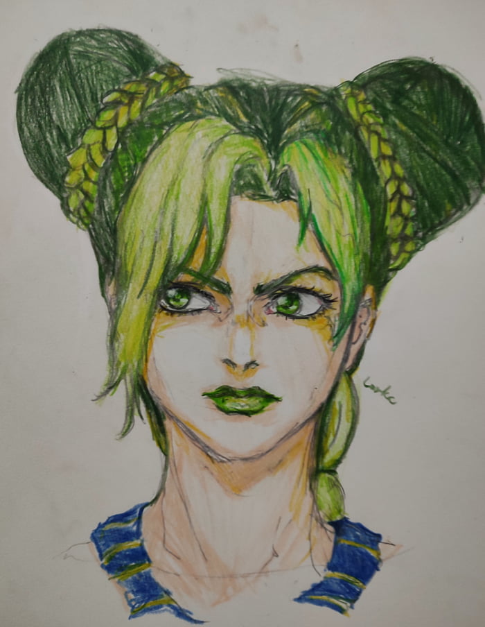 I tried to draw jolyne kujoh - 9GAG