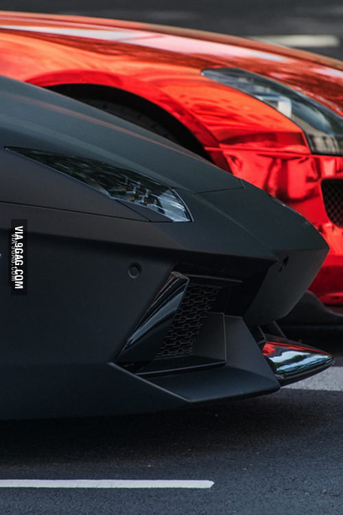 Matte black or shiny red? - 9GAG