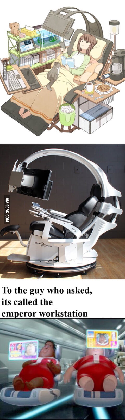 Am I the only one who sees this and thinks of the fat people in wall-e? - 9GAG