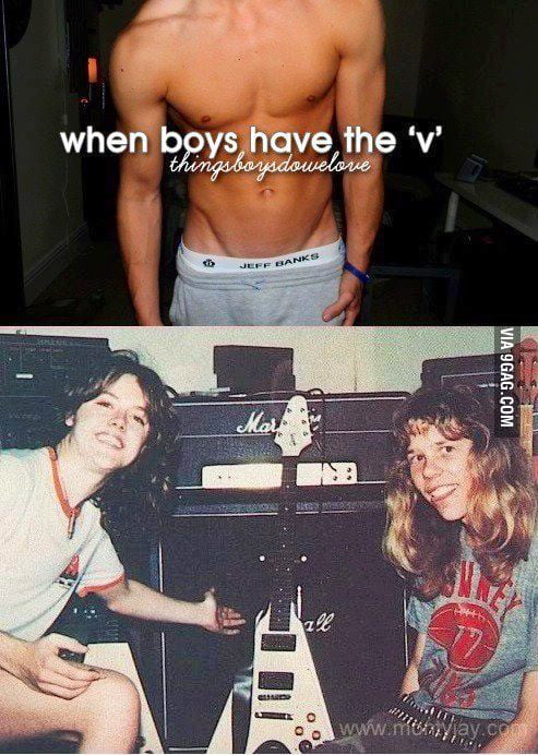 When boys have the "V", Flying V ! - 9GAG