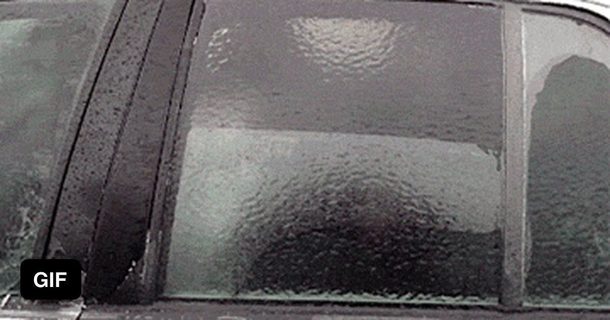 Punching through Window Ice - 9GAG