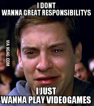 With great powers, comes great responsibility. Poor Peter - 9GAG