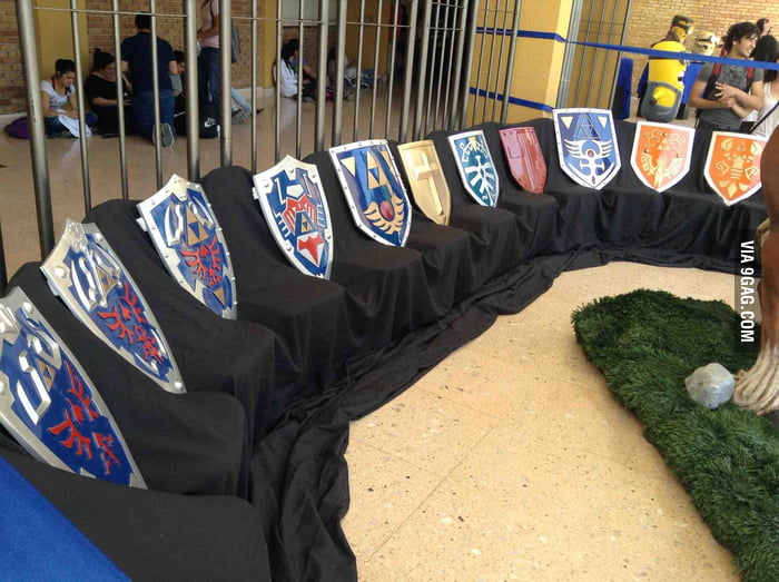 One of my professors brought his shield collection to school. - 9GAG