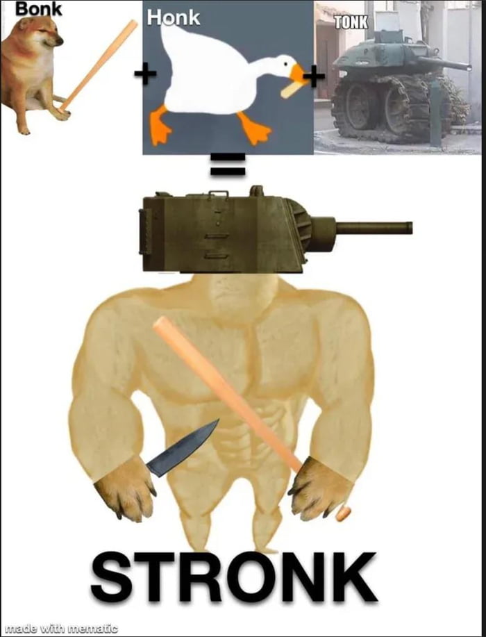 Stronk:THE STRONGEST TANK,DOG,AND GOOSE - 9GAG