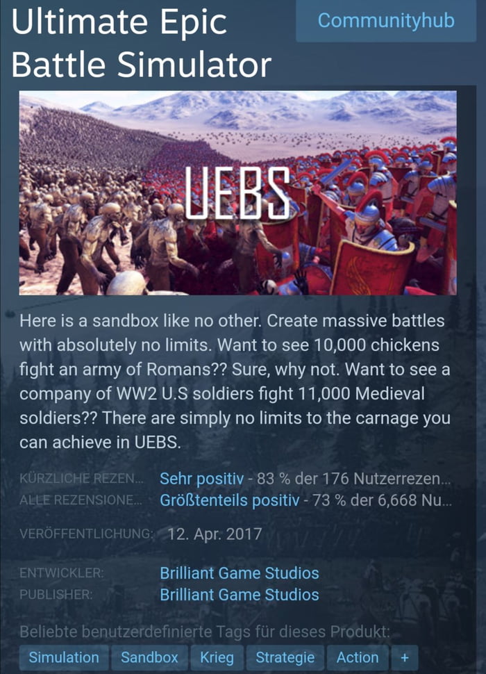 UEBS now for free on steam (you can keep the game forever) - 9GAG
