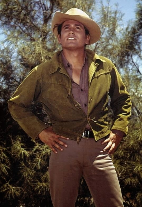 Michael Landon as 'Little Joe Cartwright' on the TV series "Bonanza ...