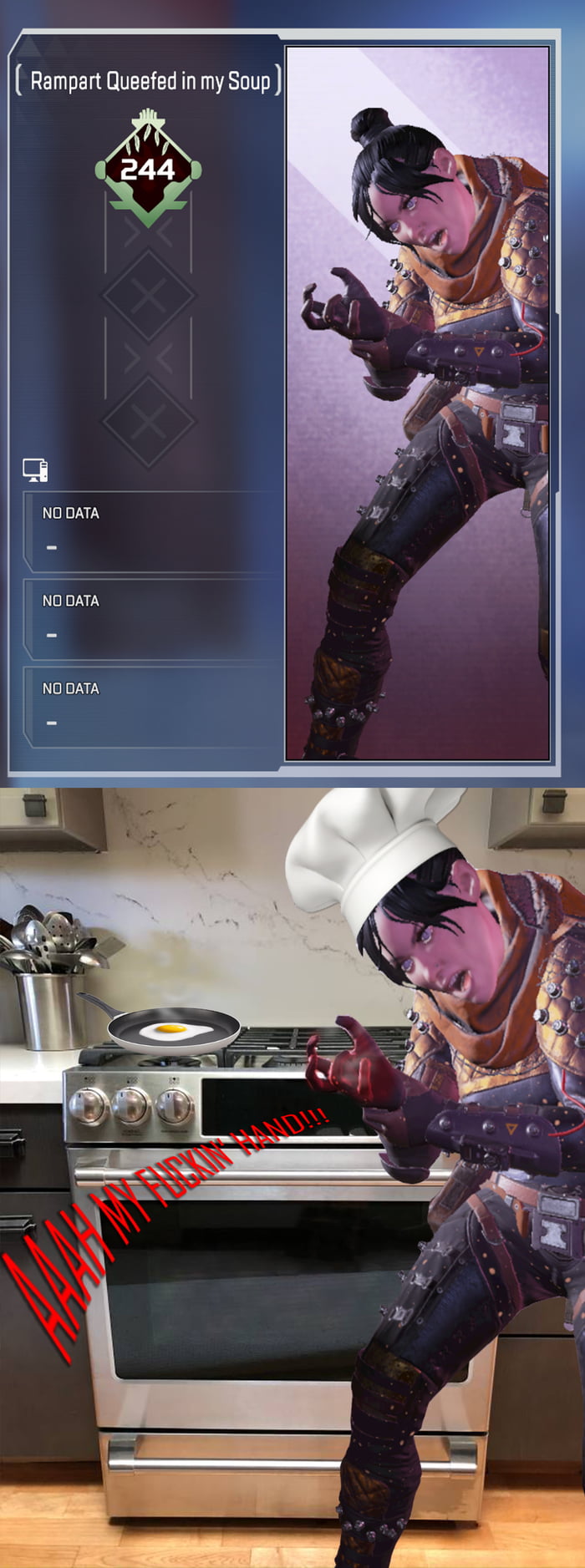 What that one Wraith Banner Pose makes me think of - 9GAG