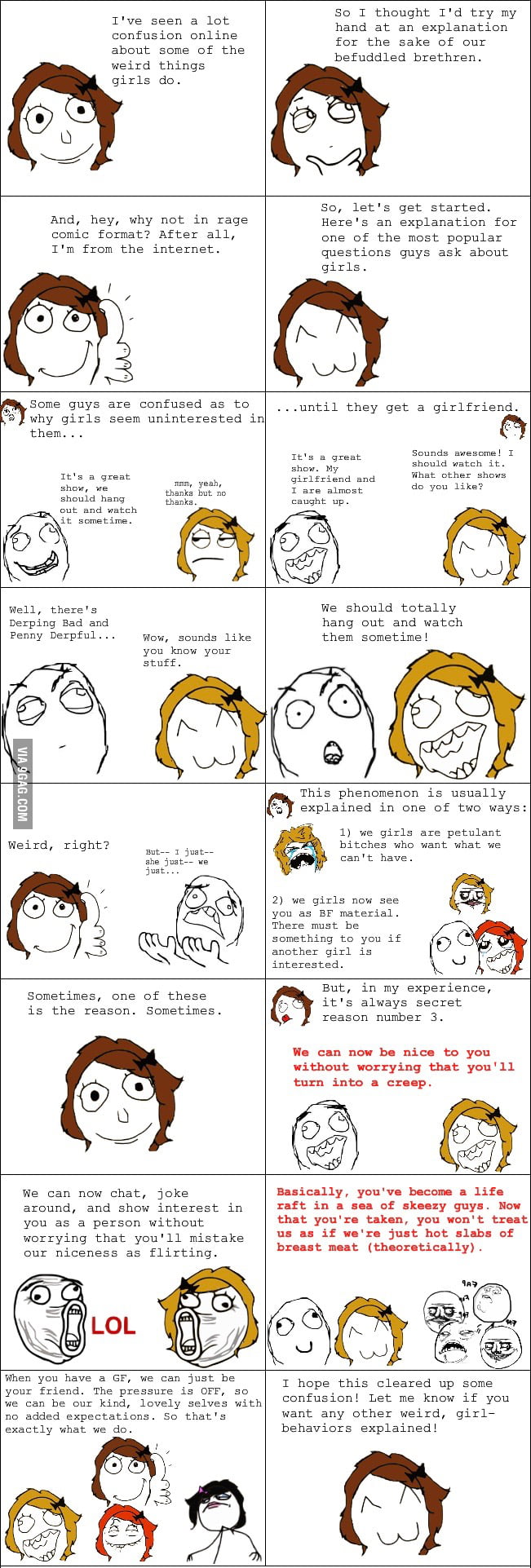 Weird girl-behavior, explained! - 9GAG