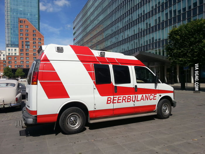 I see your jambulance and raise you the beerbulance - 9GAG