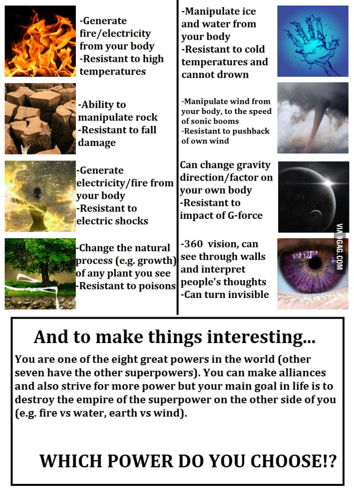 Which superpower do you choose? - 9GAG