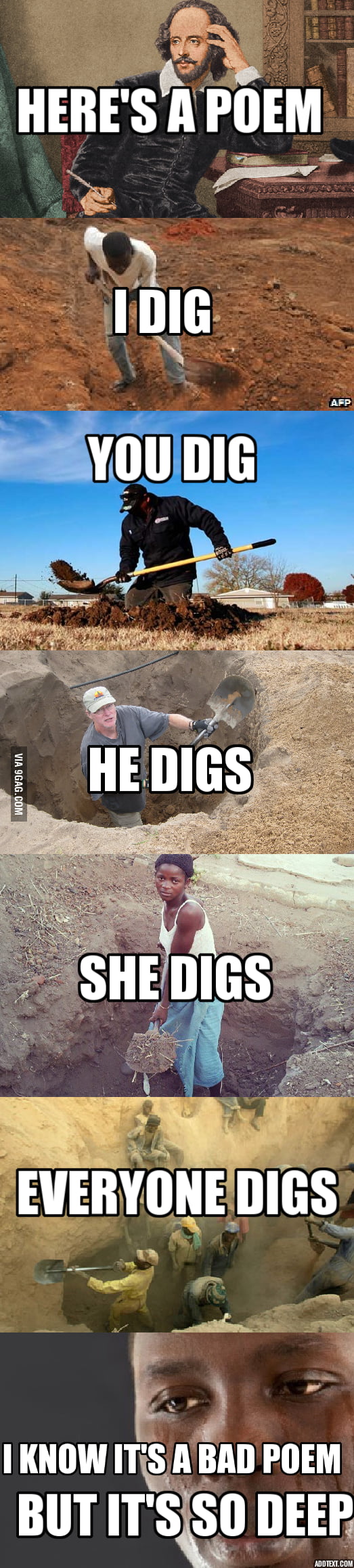 Poem about the digging - 9GAG