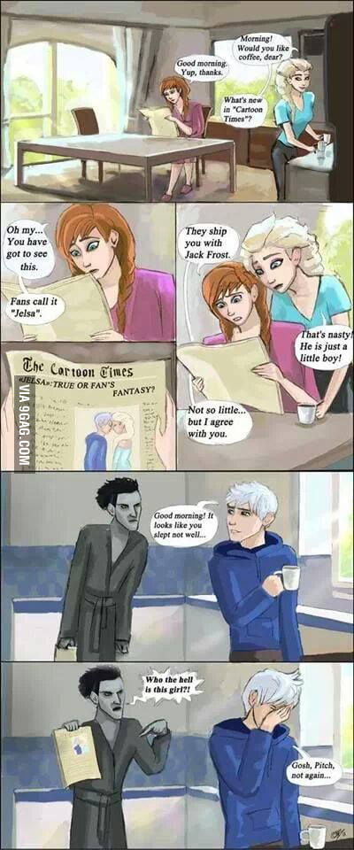 How Jack and Elsa feels about all these Jelsa pairings. - 9GAG