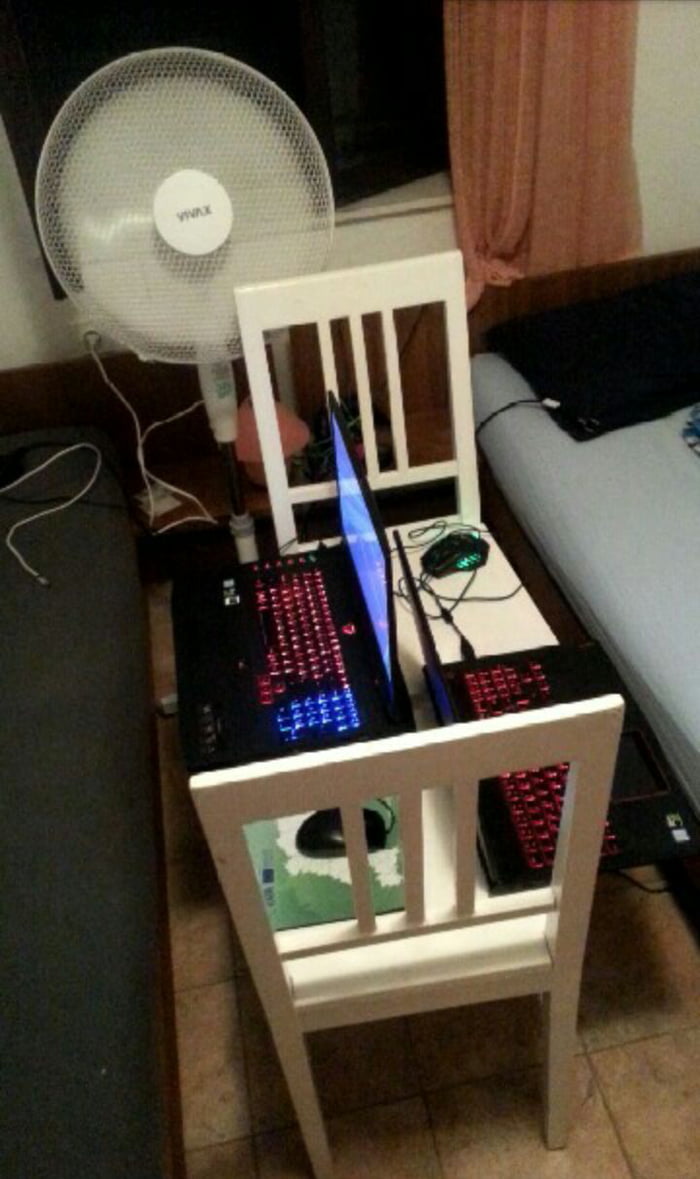 Scuffed lan setup - 9GAG
