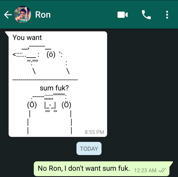 U want sum fuk? - 9GAG