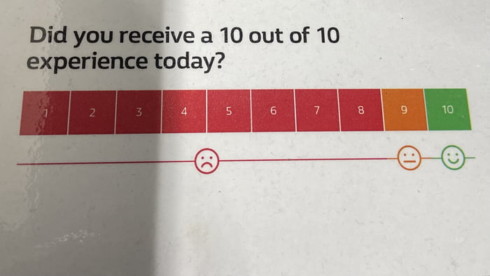 This customer satisfaction survey rating system. - 9GAG