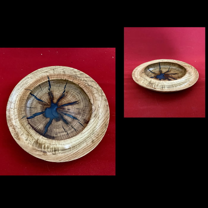 Woodturning Project: Blue Epoxy Star Plate - 9GAG
