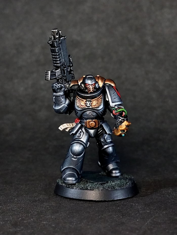 A Space Marine from the Executioners chapter. I probably should have ...