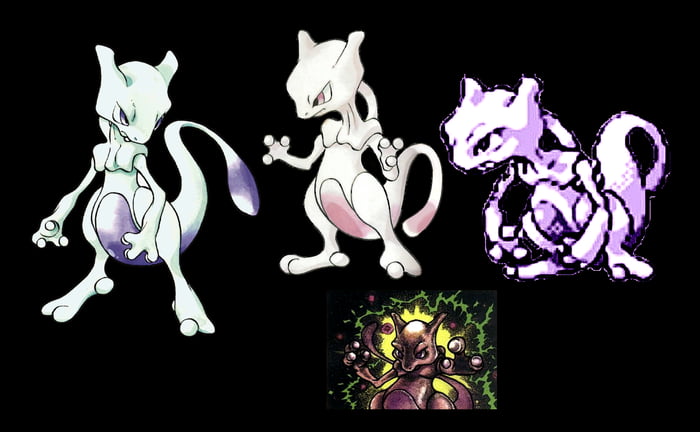 The original Mewtwo design was terrifying - 9GAG