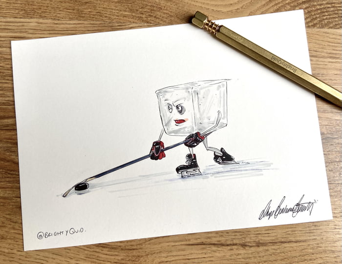 Ice Hockey - Ink Drawing - 9GAG