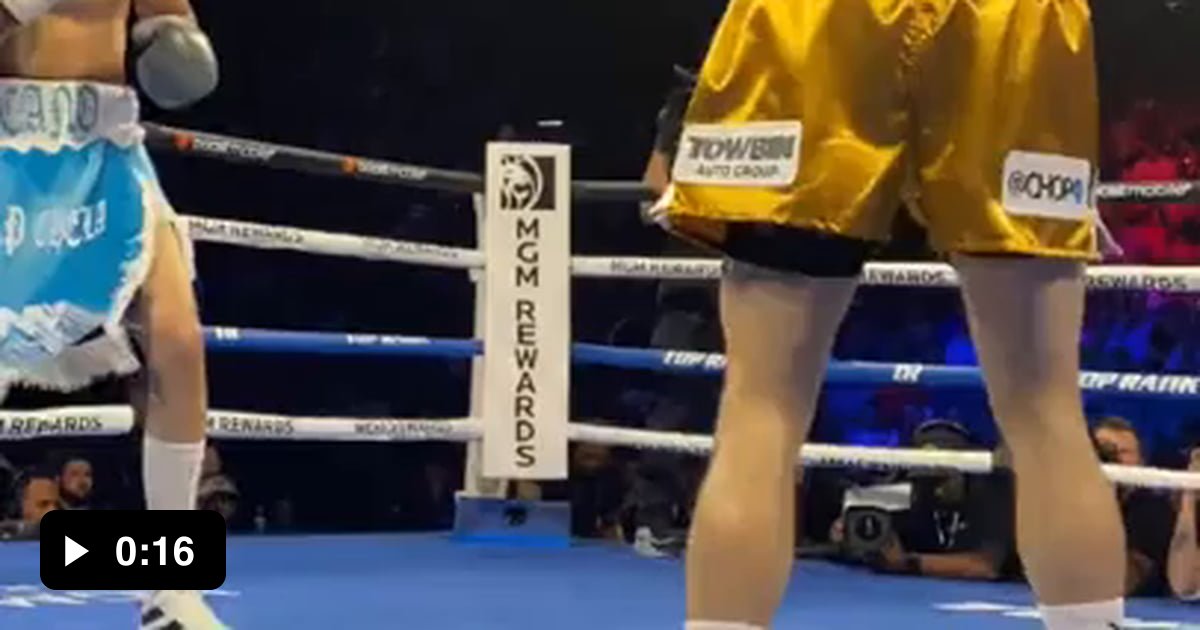 Muhammad Ali’s grandson, Nico Ali Walsh, with a massive first round knockout. - 9GAG