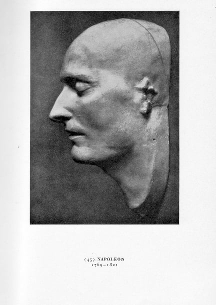 A bust of Napoleon Bonaparte created from a plaster cast of his face ...