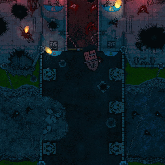 "Broken City Gates" My DnD battle map, i am sharing it to other dm's ...