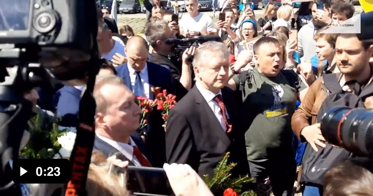 Russian Ambassador Sergei Andreyev was doused with a red substance when ...