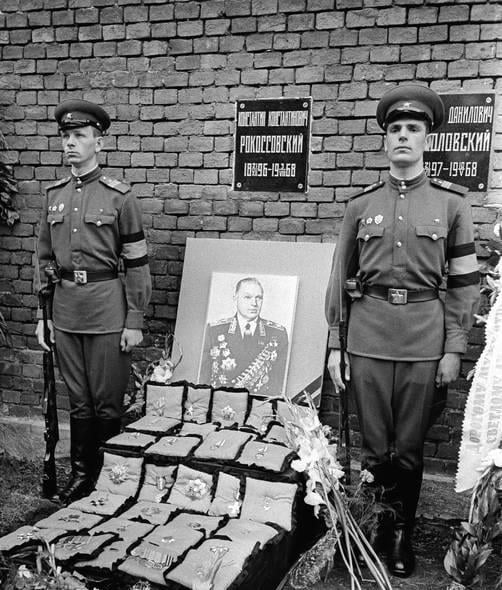 Funeral of Marshal of the Soviet Union Konstantin Rokossovsky at the ...