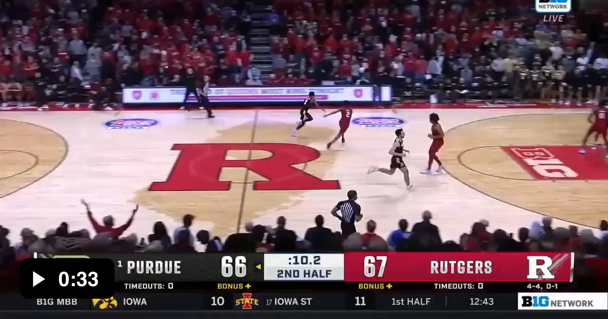 Rutgers Ron Harper Jr with the half-court shot on the buzzer to beat ...
