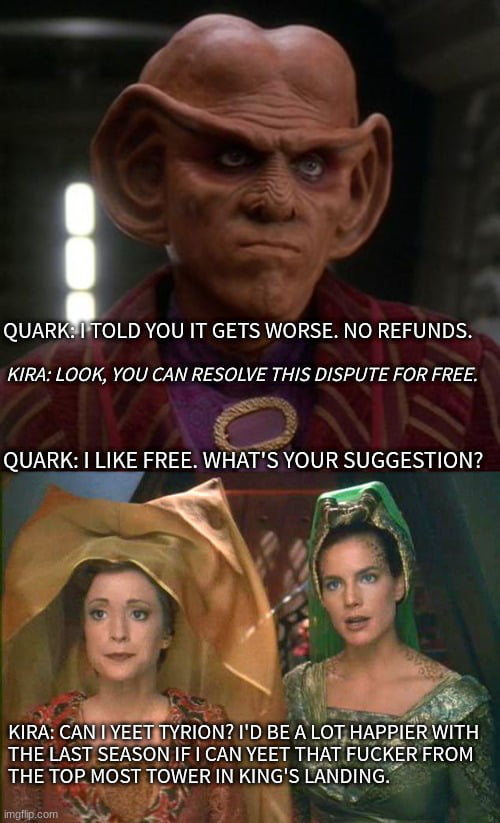 A Star Trek: Deep Space Nine 'Crossover' With The TV Series. - 9GAG