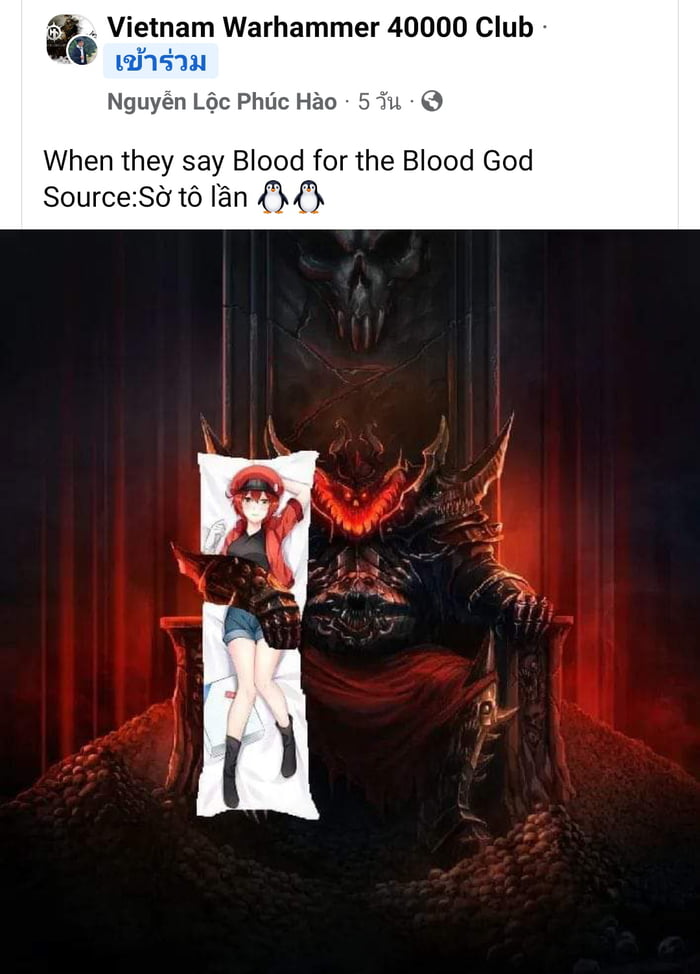 Blood girl for the blood god! - 9GAG