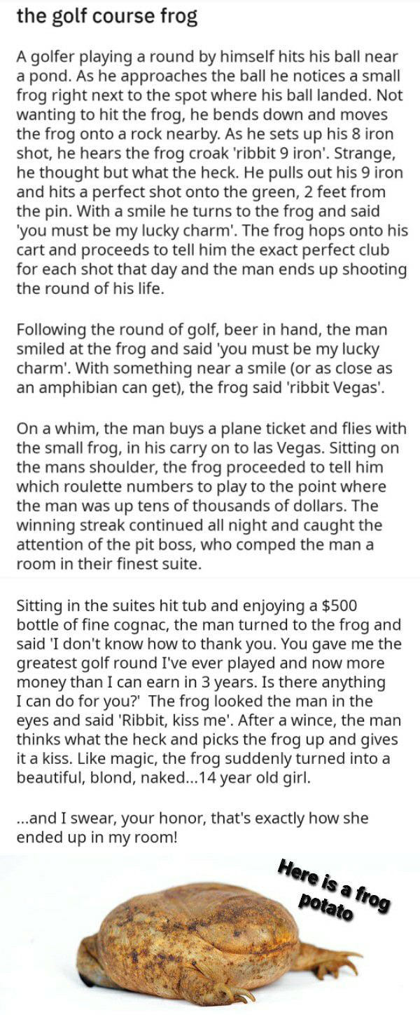The golf course frog - 9GAG
