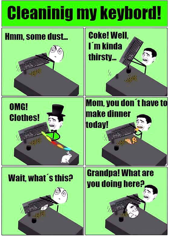 Cleaning my Keyboard - 9GAG