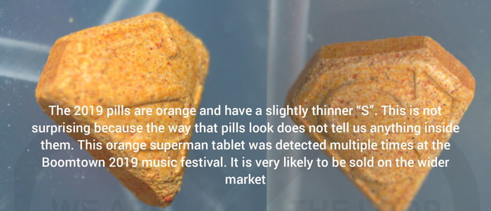 Superman ecstasy tablet containing PMMA (full article link inside the ...