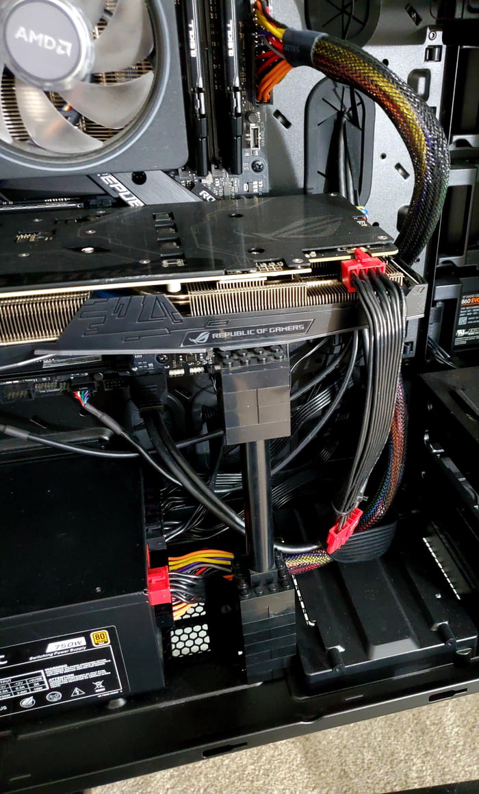 Anyone else rocking the custom lego GPU support column? - 9GAG