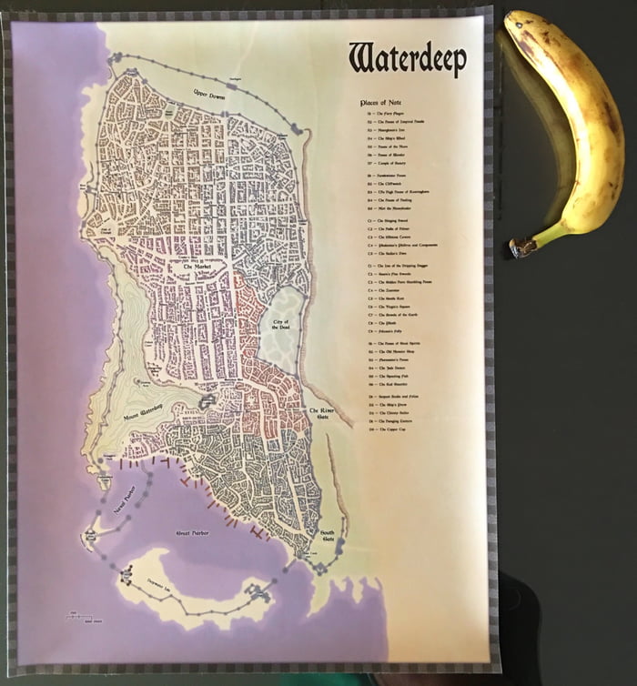 Canvas map of Waterdeep. DnD nerds unite! - 9GAG