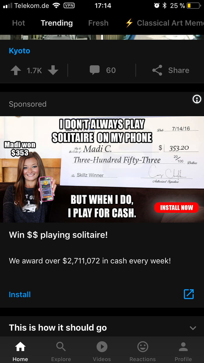 9gag has ads with memes on it. This is just too far, OK? - 9GAG