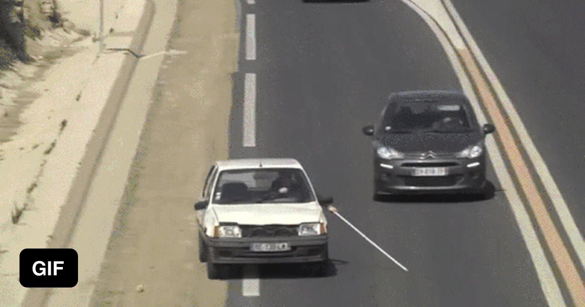 Blind driver? No problem, hit this an that! Haha post #64 - 9GAG
