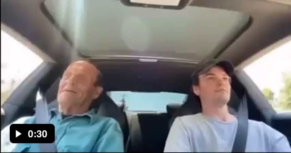 Guy takes grandpa on a joy ride in his new car! - 9GAG