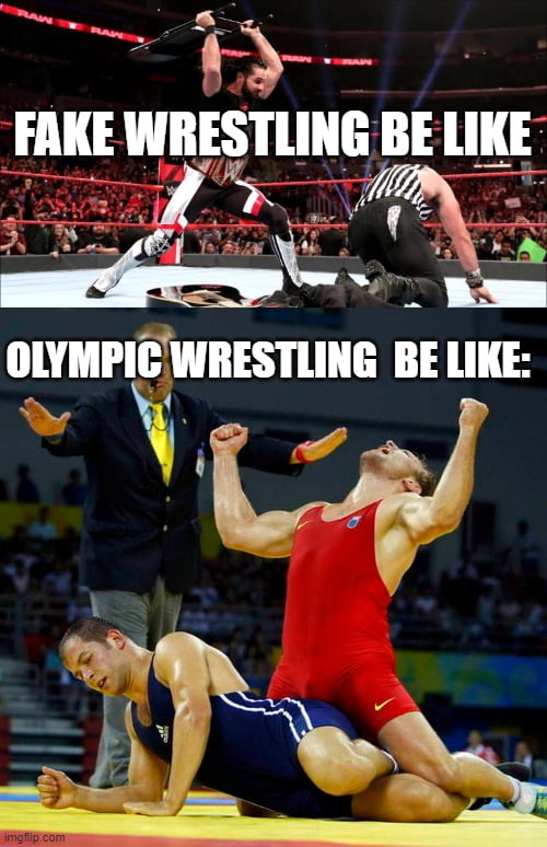 I kinda prefer fake wrestling - 9GAG