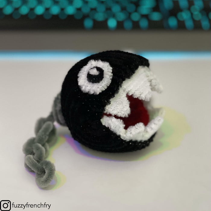 Made a Chain Chomp from Mario out of pipe cleaners - 9GAG