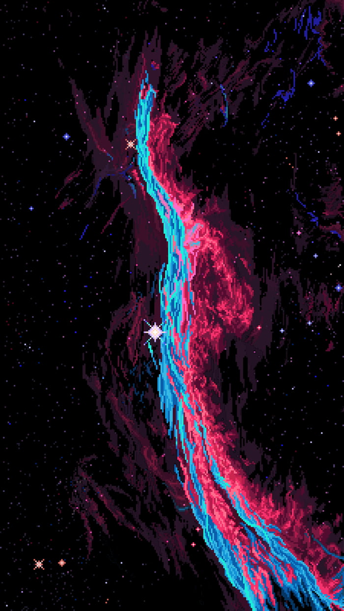 NGC 6990 Veil Nebula Pixel Art - 9GAG